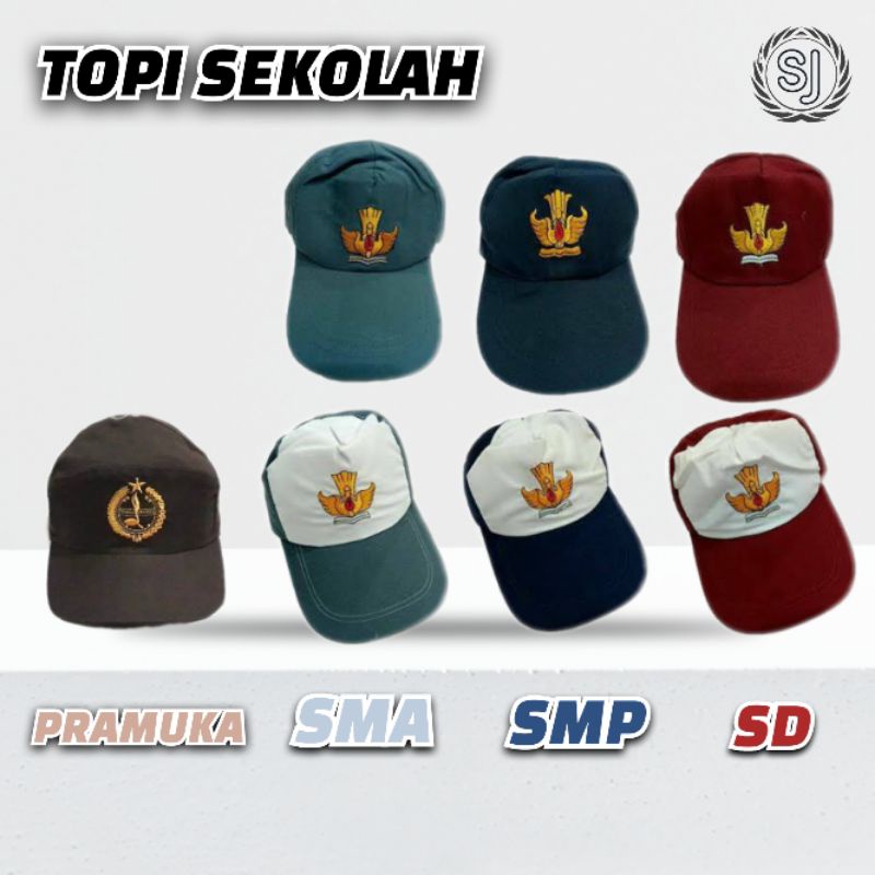 Jual Topi sekolah SD/SMP/SMA & PRAMUKA LENGKAP | Shopee Indonesia