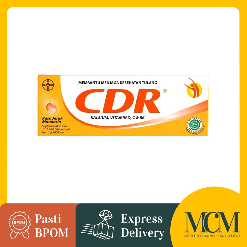 Jual Suplemen Multivitamin - CDR Kalsium Rasa Jeruk - 10 Tablet ...
