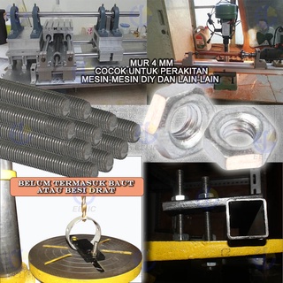 Jual EELIC MUR-GB52 -M4 isi 50 PCS mur 4mm dengan diameter drat dalam 4mm diameter luar 6.8mm ...