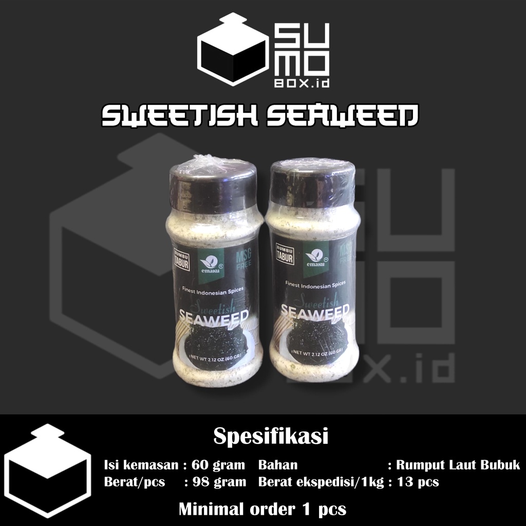 Jual Bumbu RUMPUT LAUT Emaku 60gram / Bubuk Seaweed Powder No MSG ...