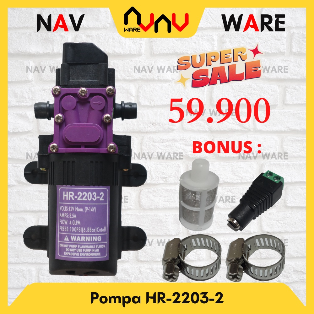 Jual Pompa Air DC 12V Sprayer Misting Steam Alat Siram Cuci Motor AC ...