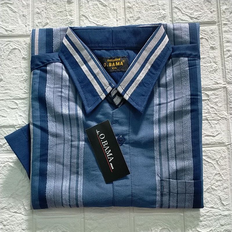 Jual KEMEJA BAPAK//KEMEJA POLYNOSIC//LENGAN PENDEK | Shopee Indonesia