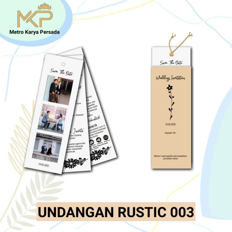 Jual UNDANGAN PERNIKAHAN RUSTIC/Undangan rustic/Udangan aesthetic ...