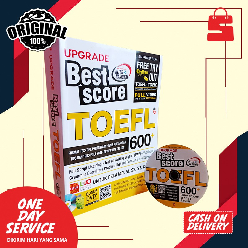 BUKU TOEFL - UPGRADE BEST SCORE TOEFL 600+ | Shopee Indonesia