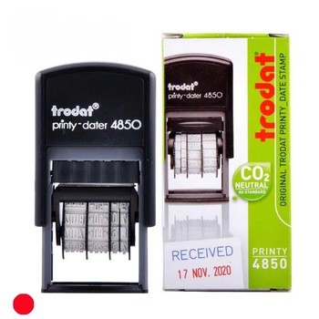 Jual TRODAT 4850 STEMPEL TANGGAL + TEXT (bisa NAMAatau tulisan LUNAS, DITERIMA, COPY, DLL ...