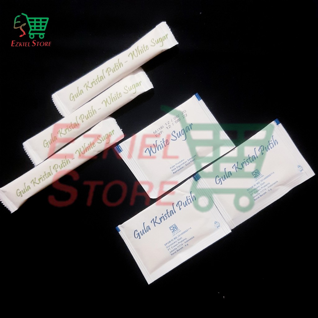 White Sugar Sachet / Gula Putih isi 100 pcs ( Kotak / Batang ) | Shopee ...