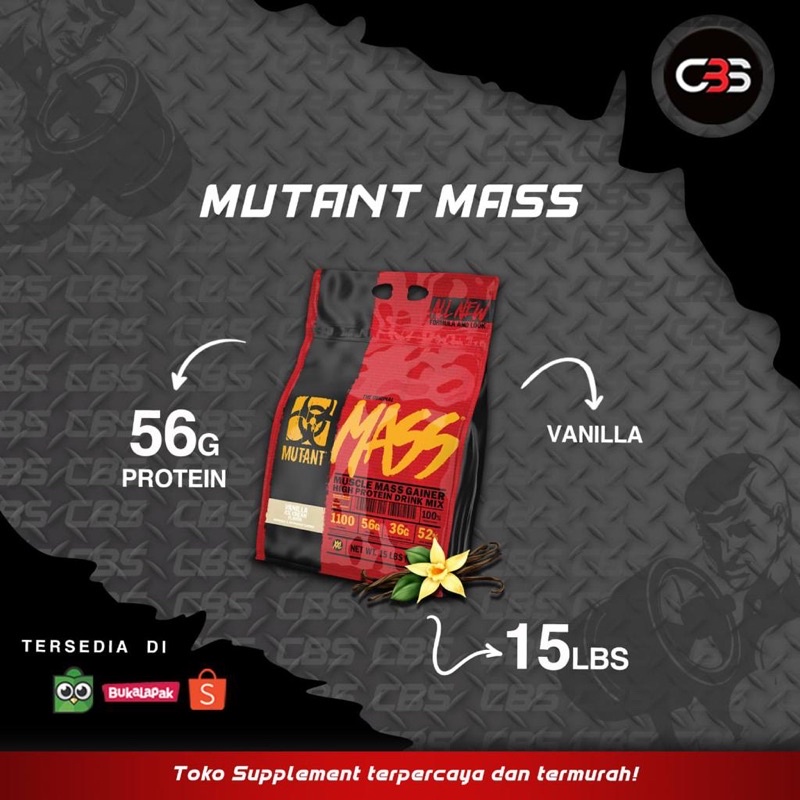 Jual MUTANT MASS 15 LBS | Shopee Indonesia