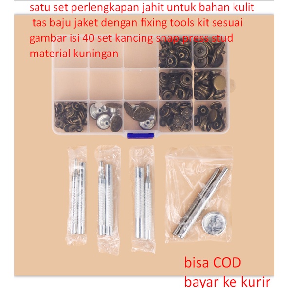 Jual satu set perlengkapan jahit untuk bahan kulit tas baju jaket ...