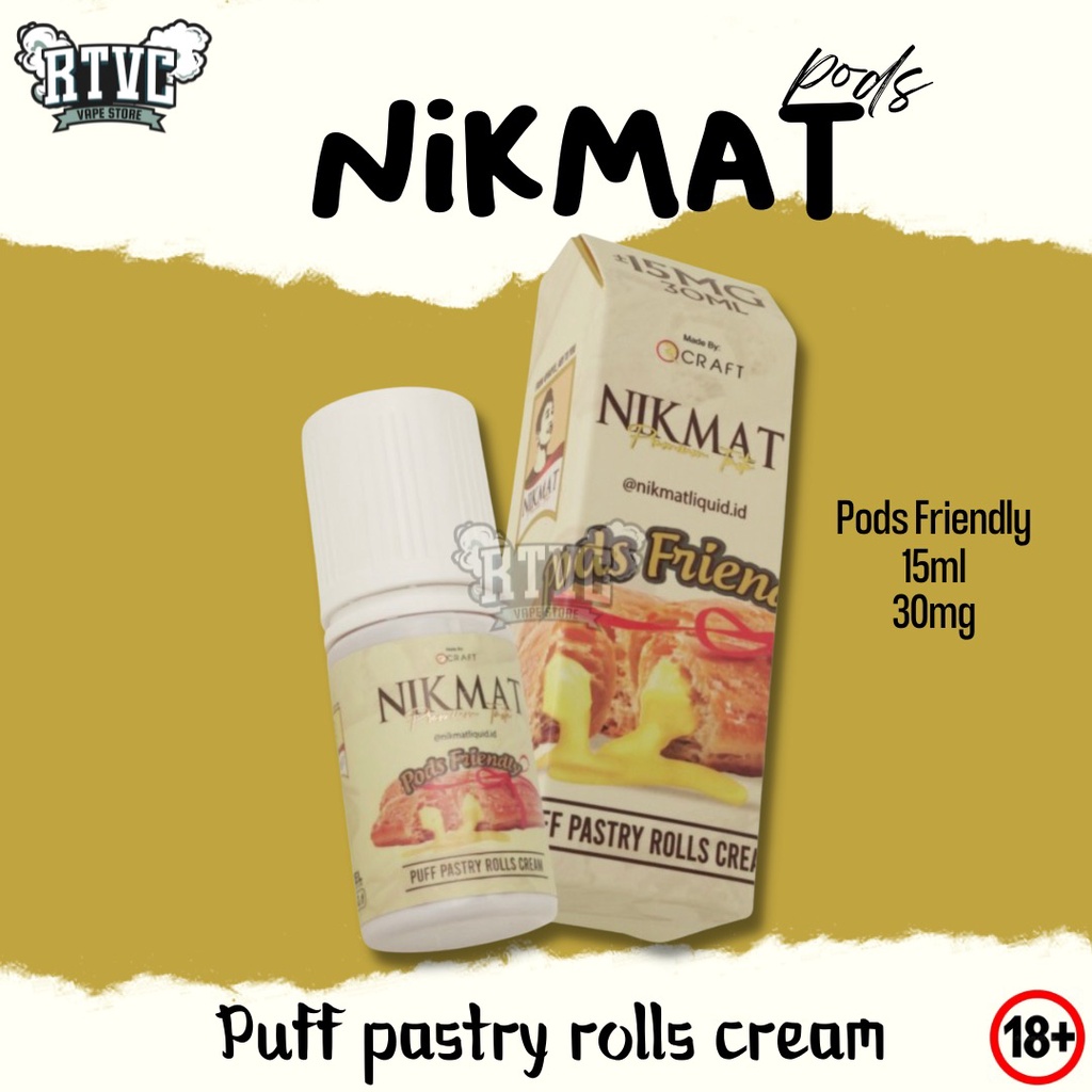 Jual NIKMAT Puff Pastry Rolls Cream Pods 30ml 15mg by RCRAFT Liquid ...