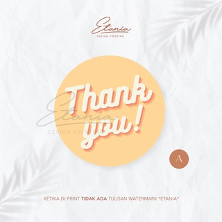 Jual Sticker thank you bulat ucapan terima kasih sticker thank you ...