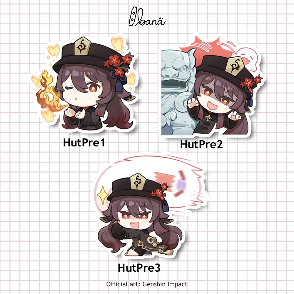 Jual Stiker Genshin Impact HUTAO premium Sticker Vinyl Waterproof ...
