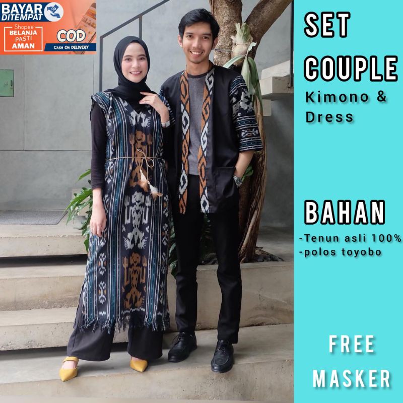 Jual set couple tenun set couple etnik baju couple tenun baju couple etnik | Shopee Indonesia