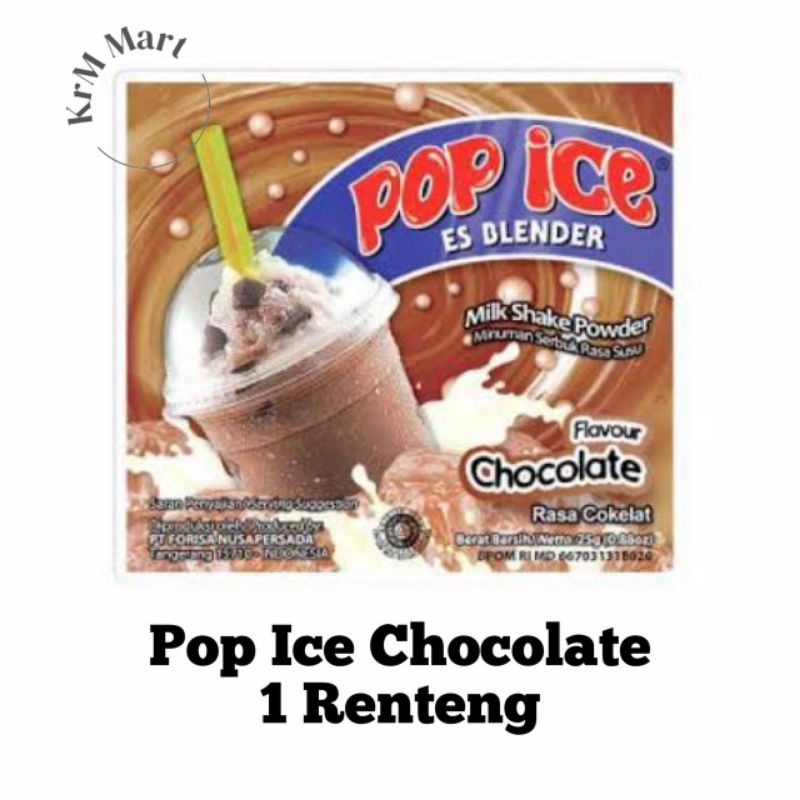 Jual Pop Ice Chocolate 1 renteng renceng coklat cokelat | Shopee Indonesia