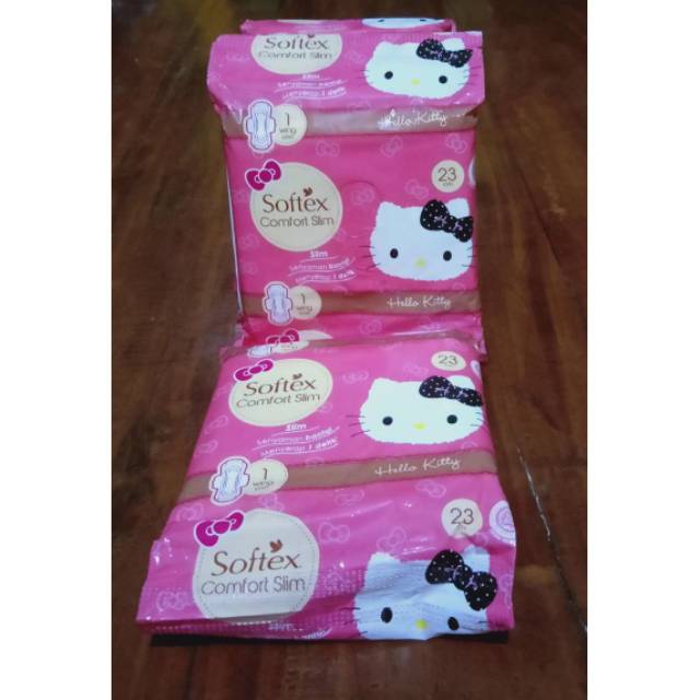 Jual Softex Comfort Slim 23cm Wing 1 Renceng (Hello Kitty) | Shopee ...