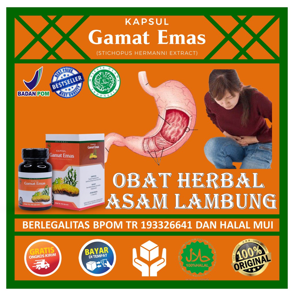 Jual Obat Asam Lambung Naik Obat Gerd Alami Kapsul Herbal Obat Gerd ...