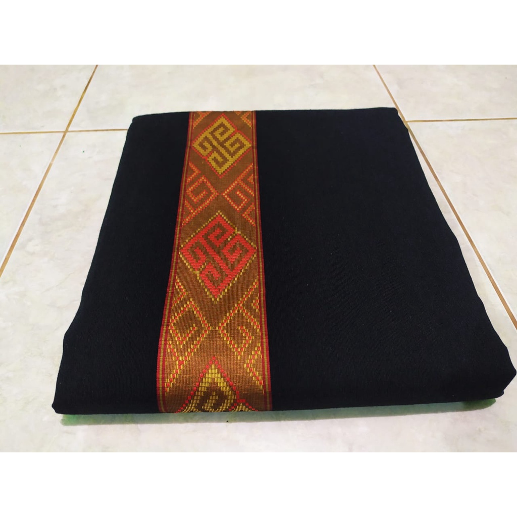 Jual kain paroki motif toraja warna hitam - elegant tenun - panjang ...