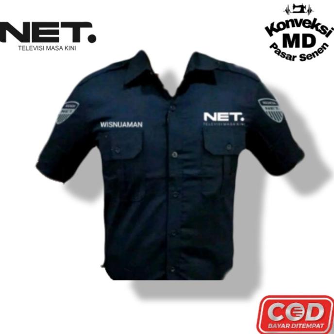 Jual [ COD ] Kemeja NET TV baju NET TV seragam NET TV | Shopee Indonesia