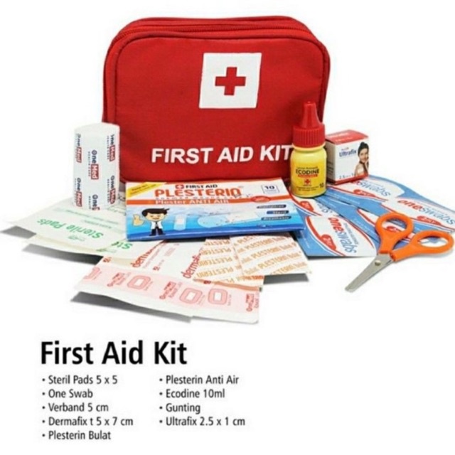 Jual ONEMED FIRST AID KIT/ KOTAK P3K/KOTAK MERAH KESEHATAN | Shopee ...