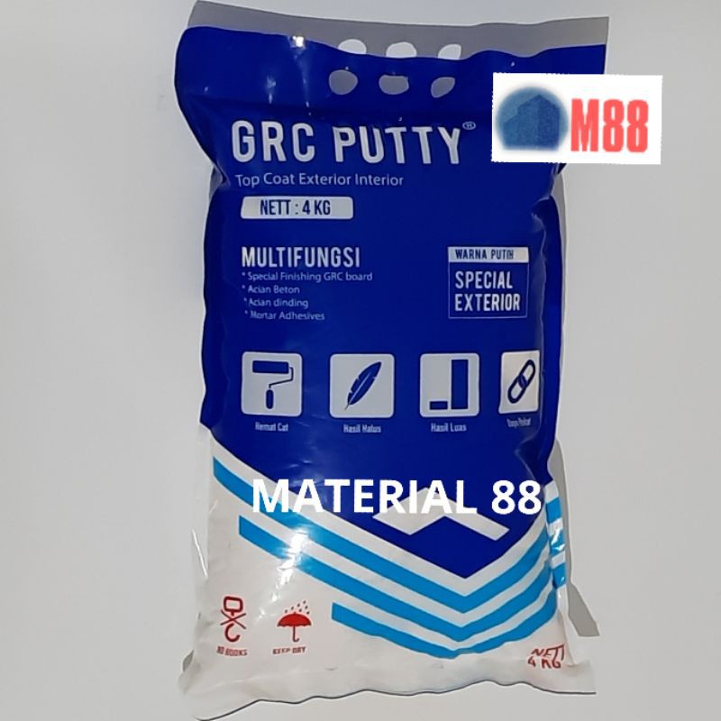 Jual GRC Putty Top Coat 4 kg Exterior Interior - Compound Dempul ...