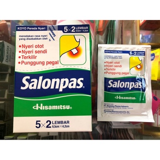 Jual Salonpas Koyo Ukuran Besar 13x8.4cm Koyo Pereda Nyeri Sachet isi 4 ...