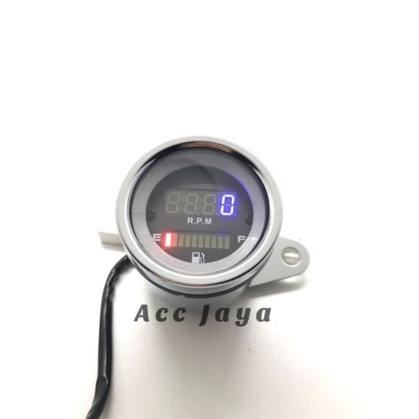 Jual Speedometer Digital 2in1 Rpm & Fuel Meter Bensin Spidometer Bulat ...