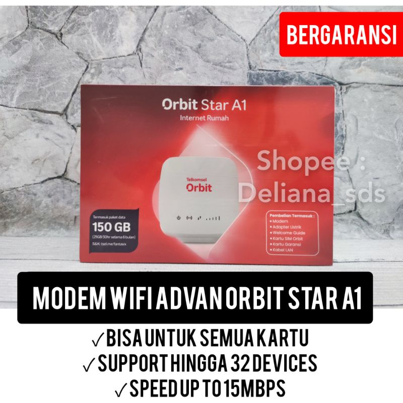 Jual Modem Wifi Orbit Star A1 Garansi Resmi 1 Tahun Mifi Orbit Star A1 ...