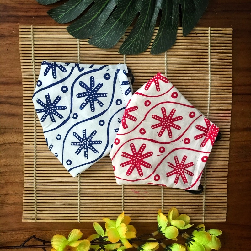 Jual MASKER KAIN 4 LAPIS BATIK BINTANG LAUT WARNA | Shopee Indonesia