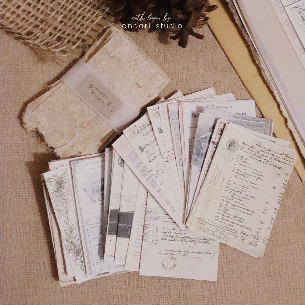 Jual Aesthetic vintage paper (kertas desain vintage untuk bullet ...