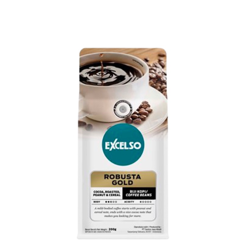 Jual Excelso Robusta Gold Biji Kopi 200 gr | Shopee Indonesia