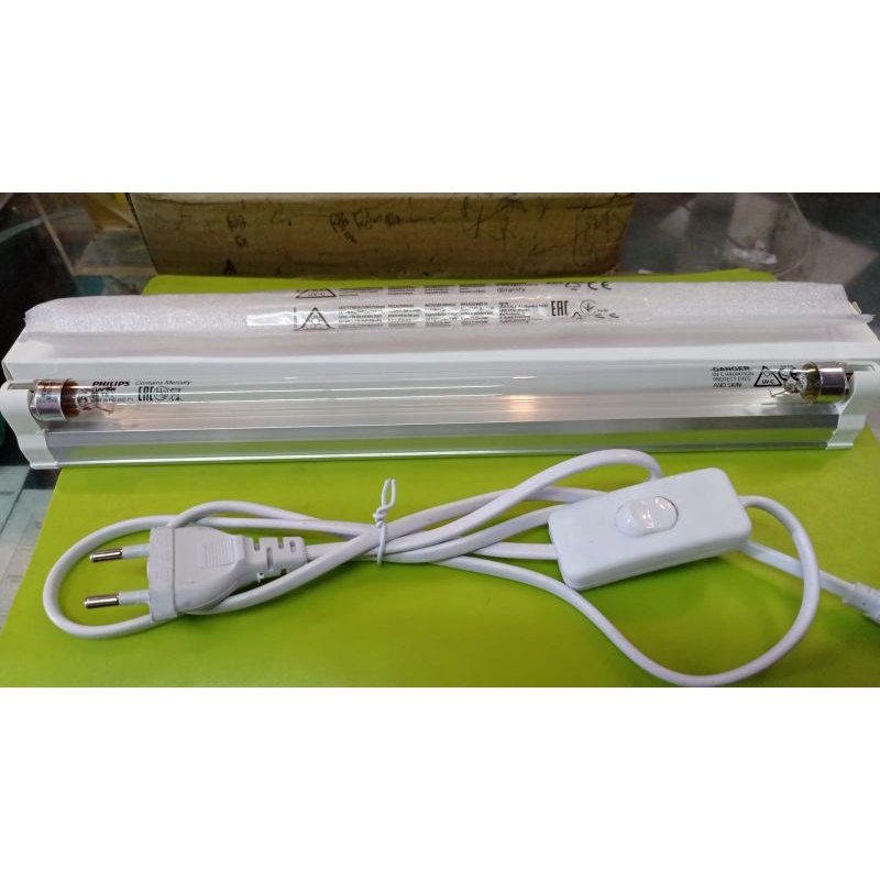 Jual philips lampu uvc steril T5 8W G8/uv kuman bakteri kap +kabel on/of | Shopee Indonesia