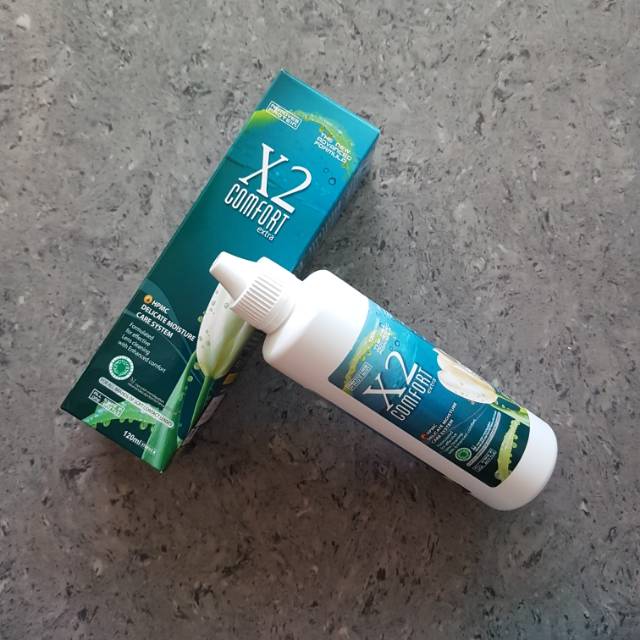 Jual Cairan pembersih softlens X2 COMFORT 120ml/air pencuci soflens x2 ...