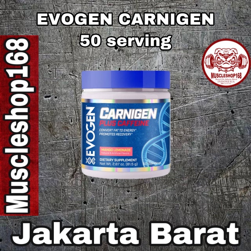 Jual EVOGEN CARNIGEN PLUS CAFFEIN 50 Serving (Fat Burner Stimulant) | Shopee Indonesia