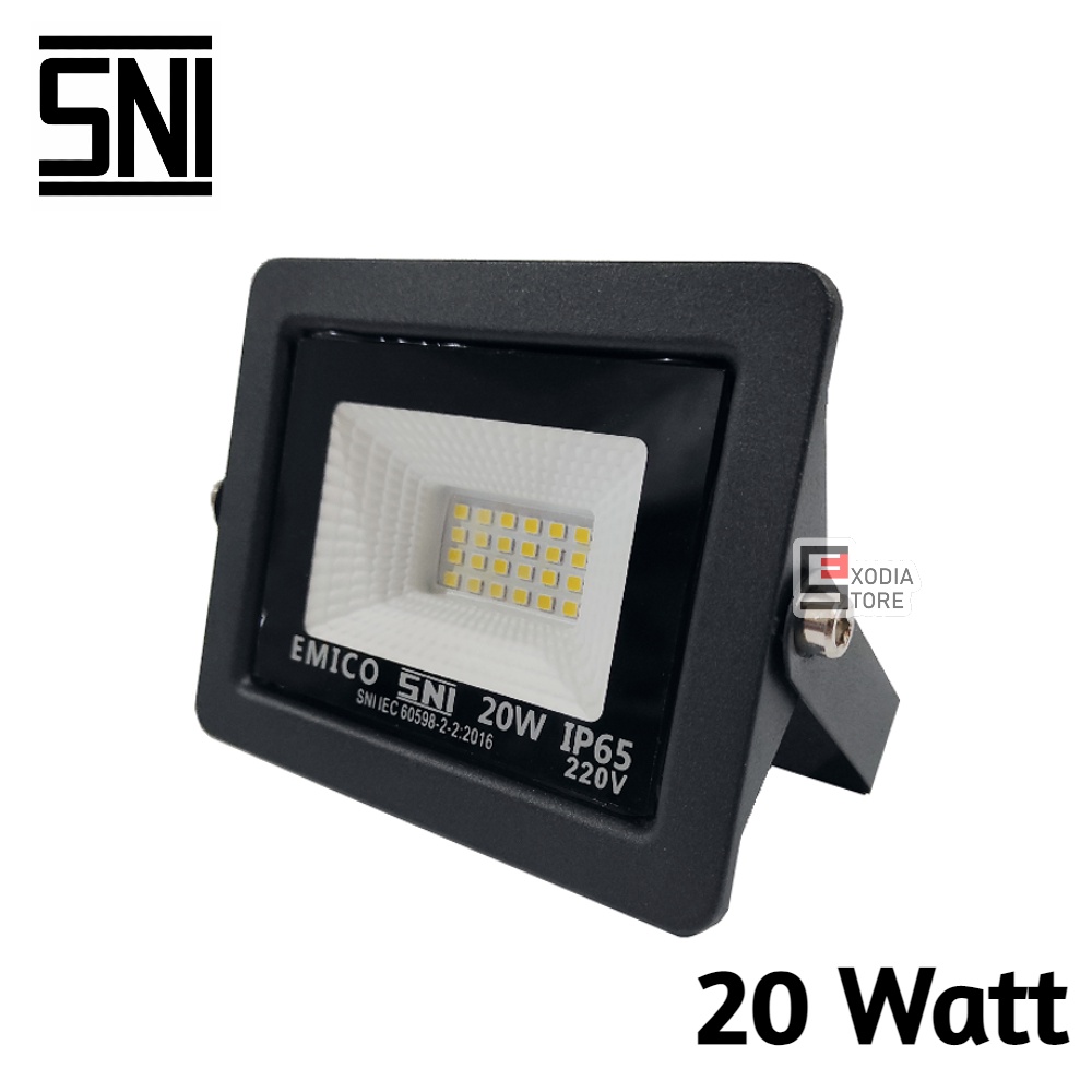 Jual Emico Lampu Sorot SMD LED 20 watt SNI IP65 Lampu Tembak Floodlight utk Panggung / Outdoor ...