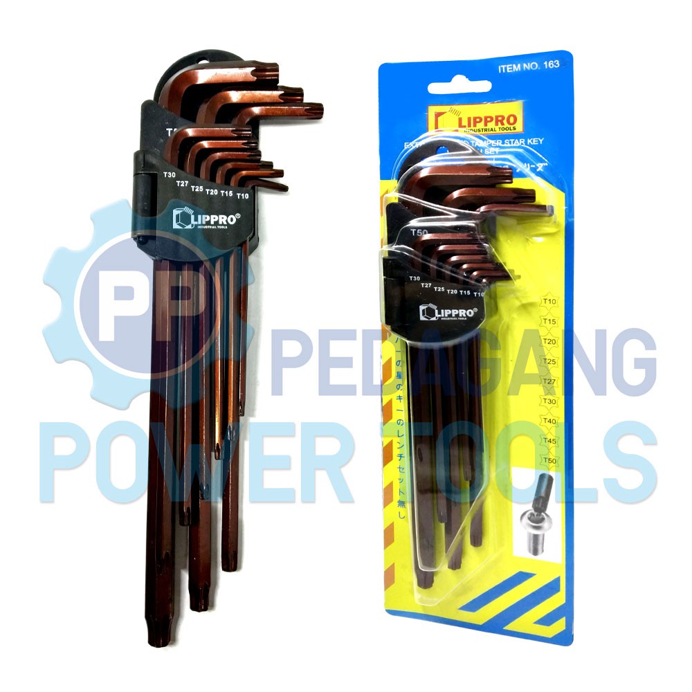 Jual LIPPRO KUNCI L SET PANJANG BINTANG 9 PCS EXTRA LONG STAR KEY 163 ...