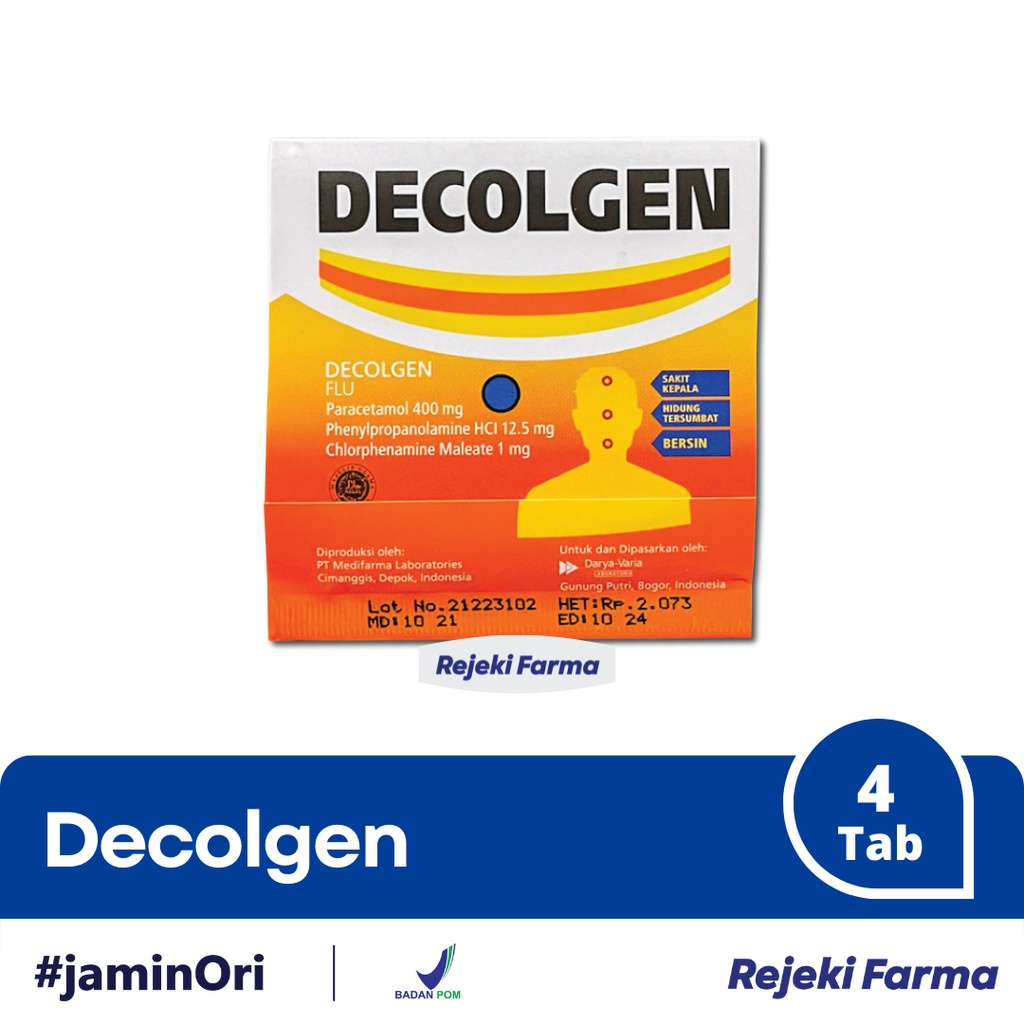 Jual Decolgen 1 Strip isi 4 Tablet dekolgen Original Ori | Shopee Indonesia