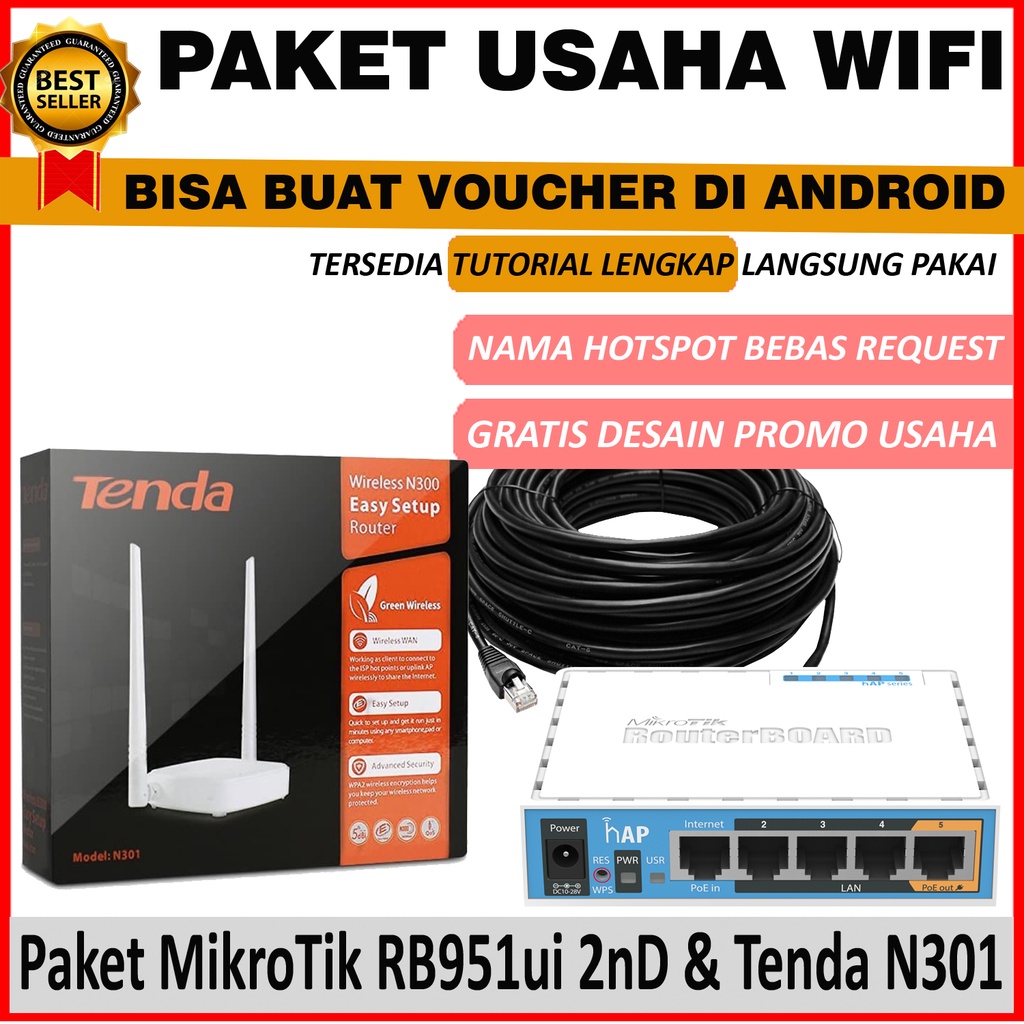 Jual Paket Mikrotik RB951ui 2nd & Tenda N301 Full Setting Siap pakai ... Jual Paket Mikrotik RB951ui 2nd & Tenda N301 Full Setting Siap pakai ...