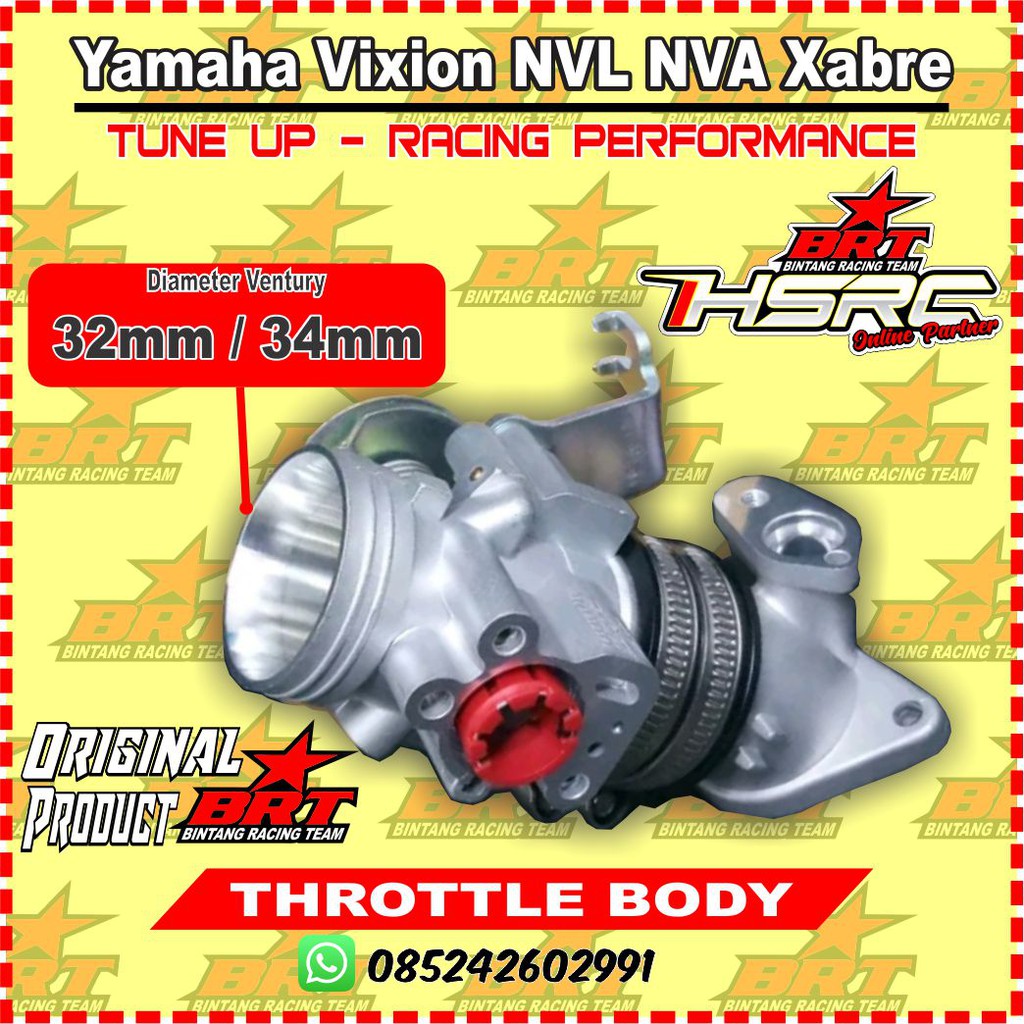 Jual THROTTLE BODY RACING BRT VIXION 150 New OLD 32 34mm TB NVL Throtel ...