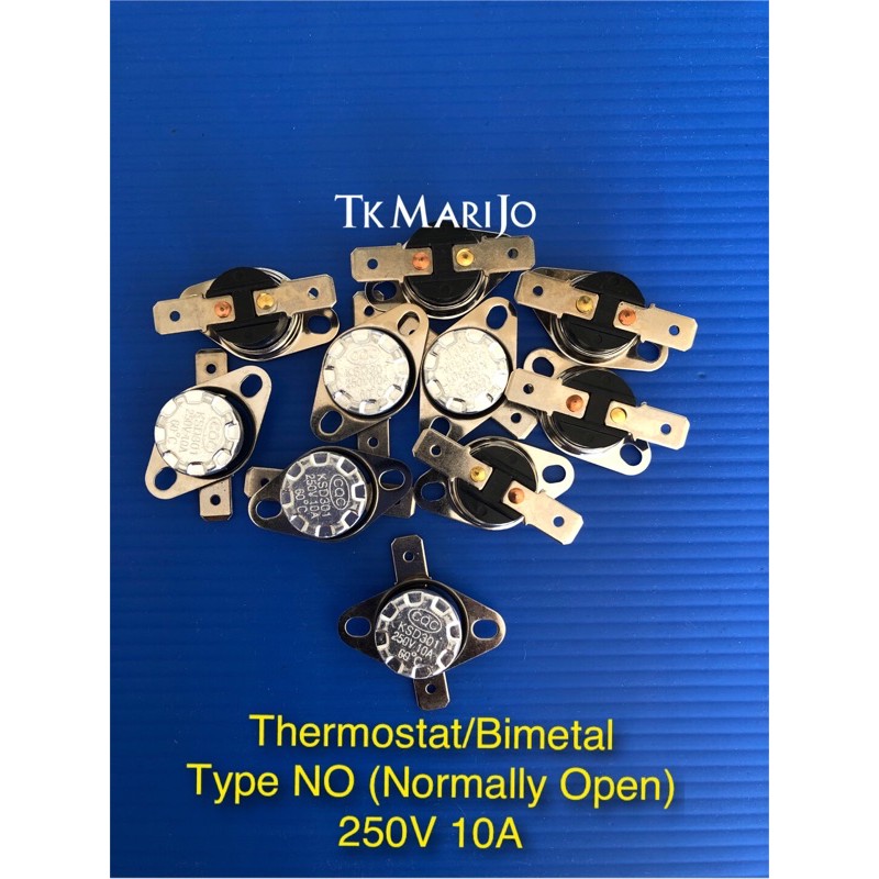 Jual Thermostat / Bimetal type NO ( Normally Open ) 250V 10A,Varian derajat tertulis di ...