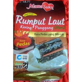 Jual Cemilan Instant / Mama Suka Rumput Laut / Panggang Nori Rasa Pedas ...