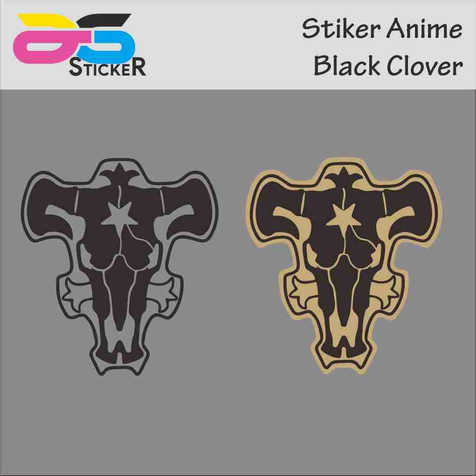 Jual Cutting Sticker - Stiker Black Clover - Black Bull Logo | Shopee ...