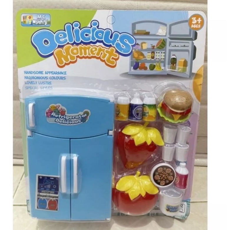 Jual MAINAN KULKAS 2 PINTU PLUS BUAH BUAHAN MAINAN ANAK | Shopee Indonesia