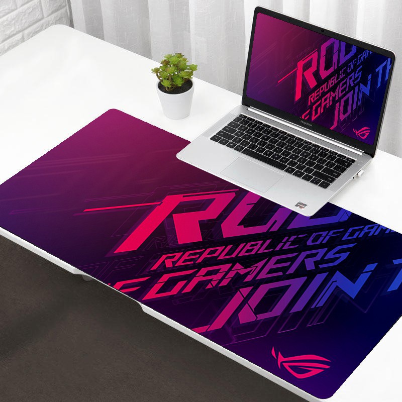 Jual MousePad Gaming ROG ukuran XL 800 x 300 x 4 mm / Alas Mouse ROG ...