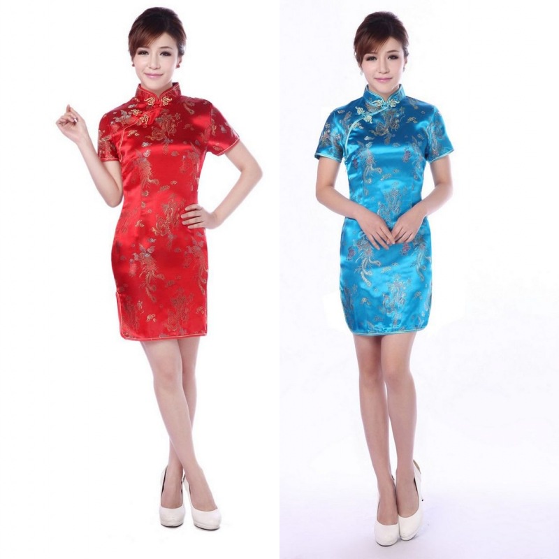 Jual Gaun Cheongsam Model Tang Gaya Tiongkok Gaun Modifikasi Pakaian ...