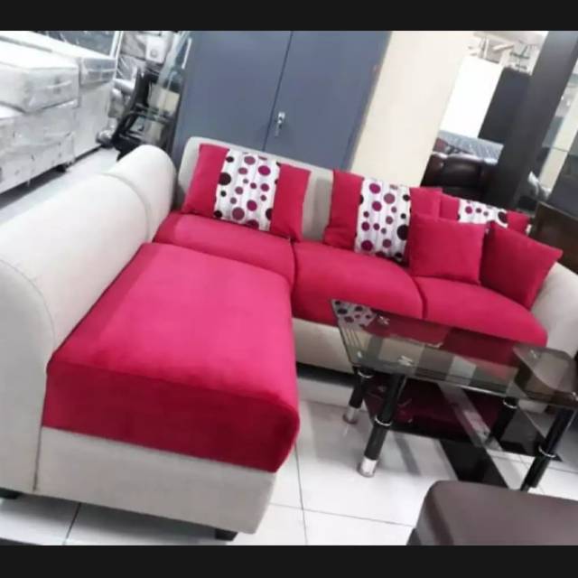 Jual SOFA L MINIMALIS FULL SET MEJA | Shopee Indonesia
