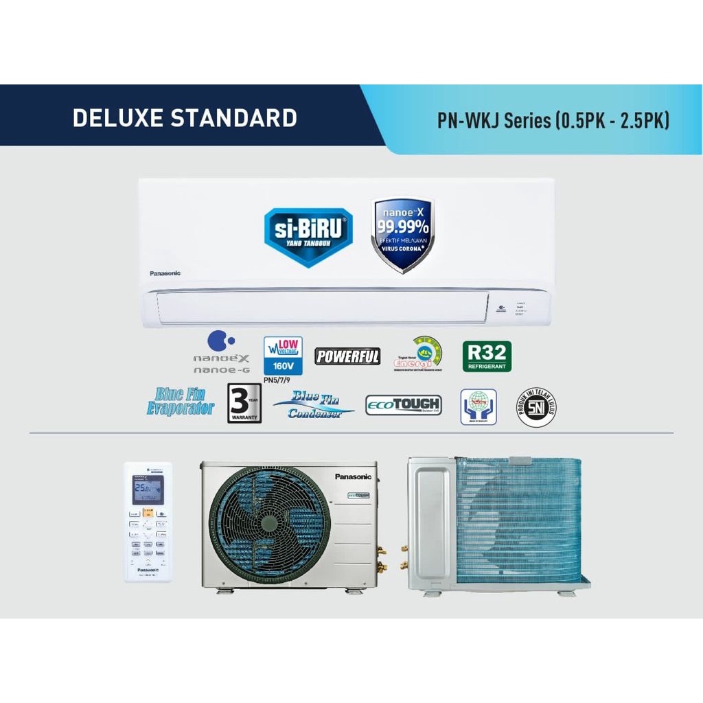 Jual AC PANASONIC STANDARD PN5WKJ AC MURAH 1/2 PK ORIGINAL GARANSI ...
