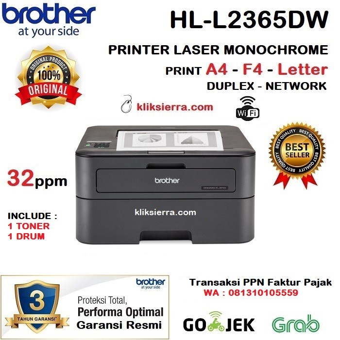 Jual BROTHER HL-L2365DW Printer Laser Mono [Duplex + WiFi] L2365 DW ...