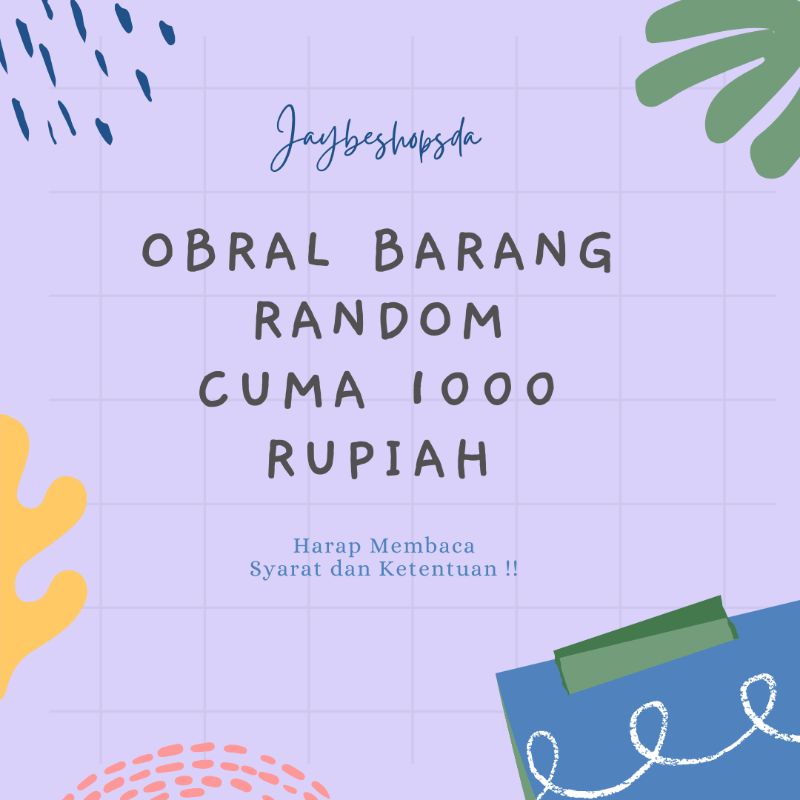 Jual OBRAL BARANG 1000 RUPIAH | Shopee Indonesia