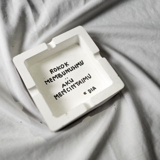 Jual Asbak Custom Hand Painted / Gift Concrete Ashtray CUSTOM / Asbak ...