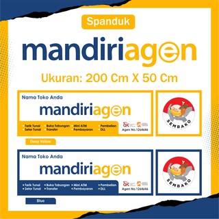 SPANDUK MANDIRI AGEN SEMBAKO / AGEN MANDIRI / BANNER MANDIRI / CUSTOM ...