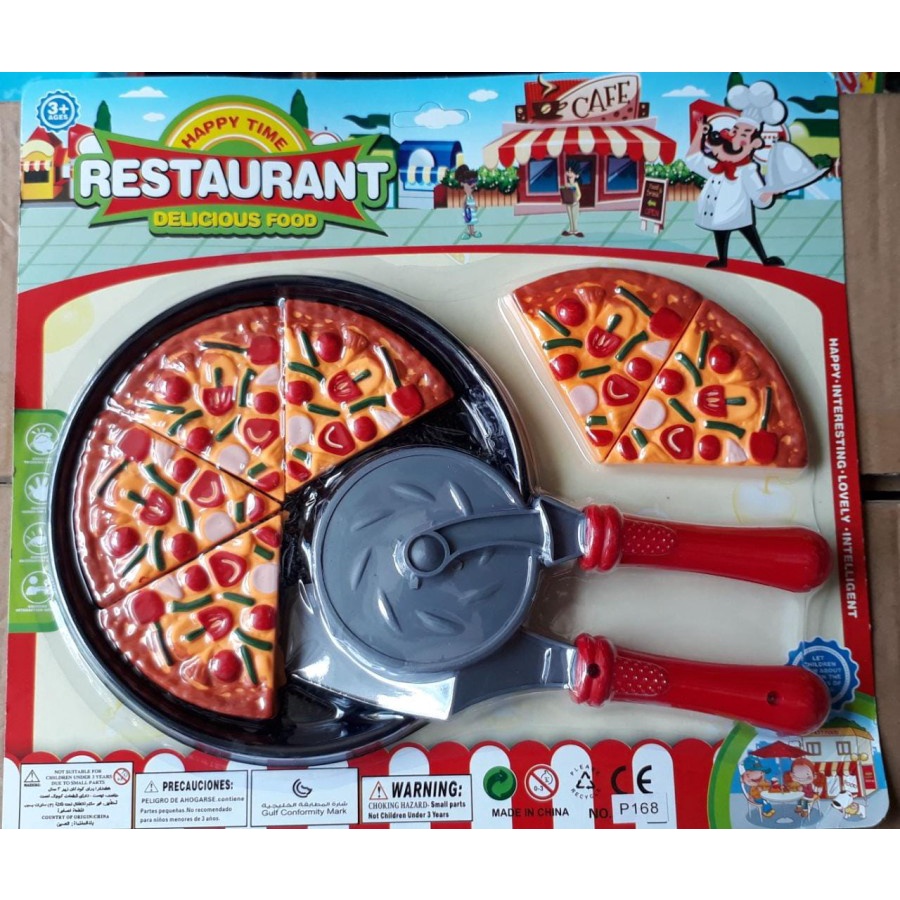 Jual HONEY mainan pizza set masak masakan pretend play edukasi anak ...